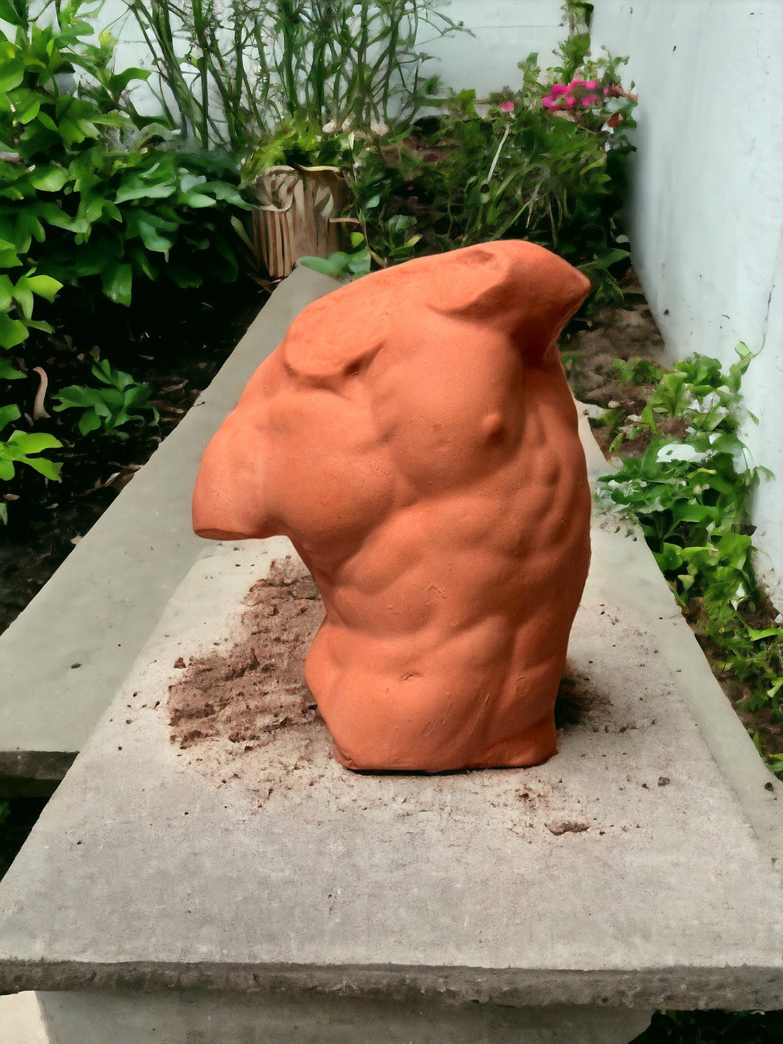 Terracotta Gaddi Torso Statue, Male Torso Sculpture, Classical ...