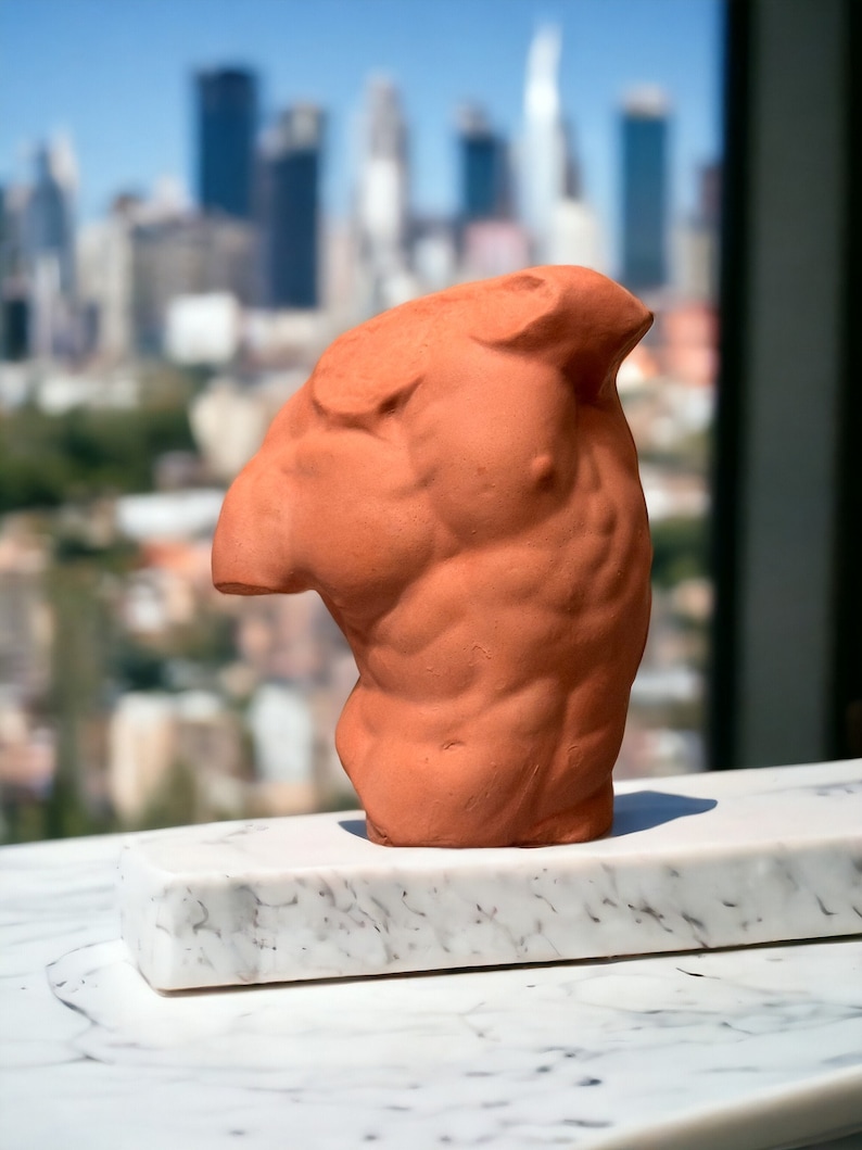 Terracotta Gaddi Torso Statue, Male Torso Sculpture, Classical ...