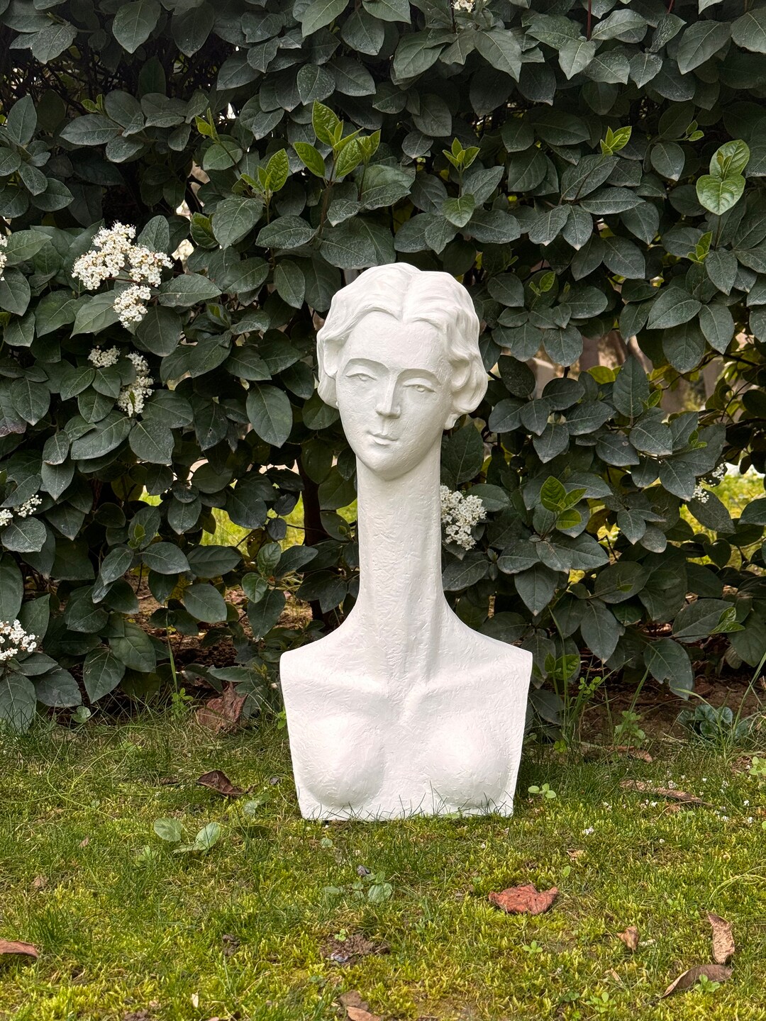 Plaster Head of Young Girl, Plaster Woman Sculpture, Original Artwork ...