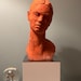 Terracotta Young Woman Head Sculpture, Plaster Woman Head, Signed ...