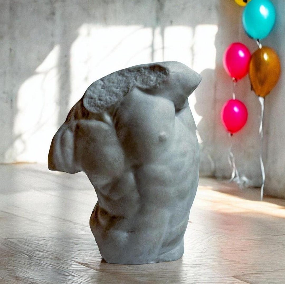 Concrete Gaddi Torso Statue, Male Torso Sculpture, Classical Sculptures ...