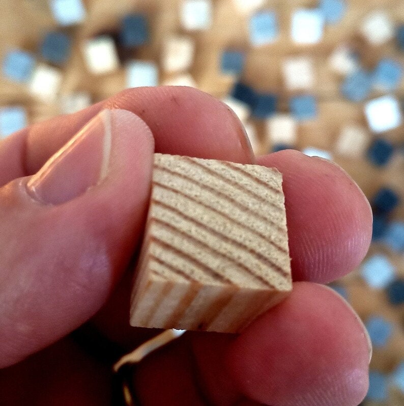 Large Wood Wall Art, Wood Wall Decor, Pixelated Wooden Mosaic, Dali ...