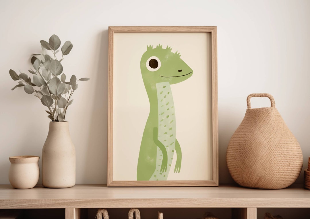 Lizard Print for Nursery. Simple Jungle Style Nursery Decor. Ideal Baby ...