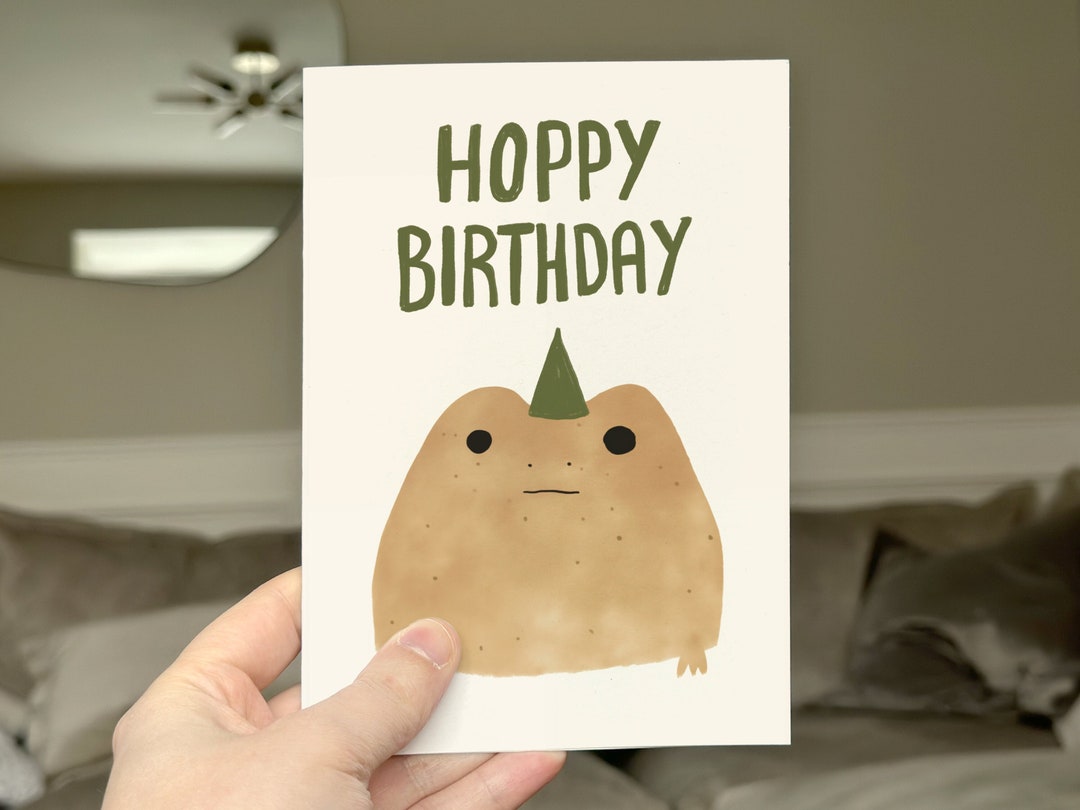 Happy Birthday Toad Card. Personalized Custom Message. High Quality ...