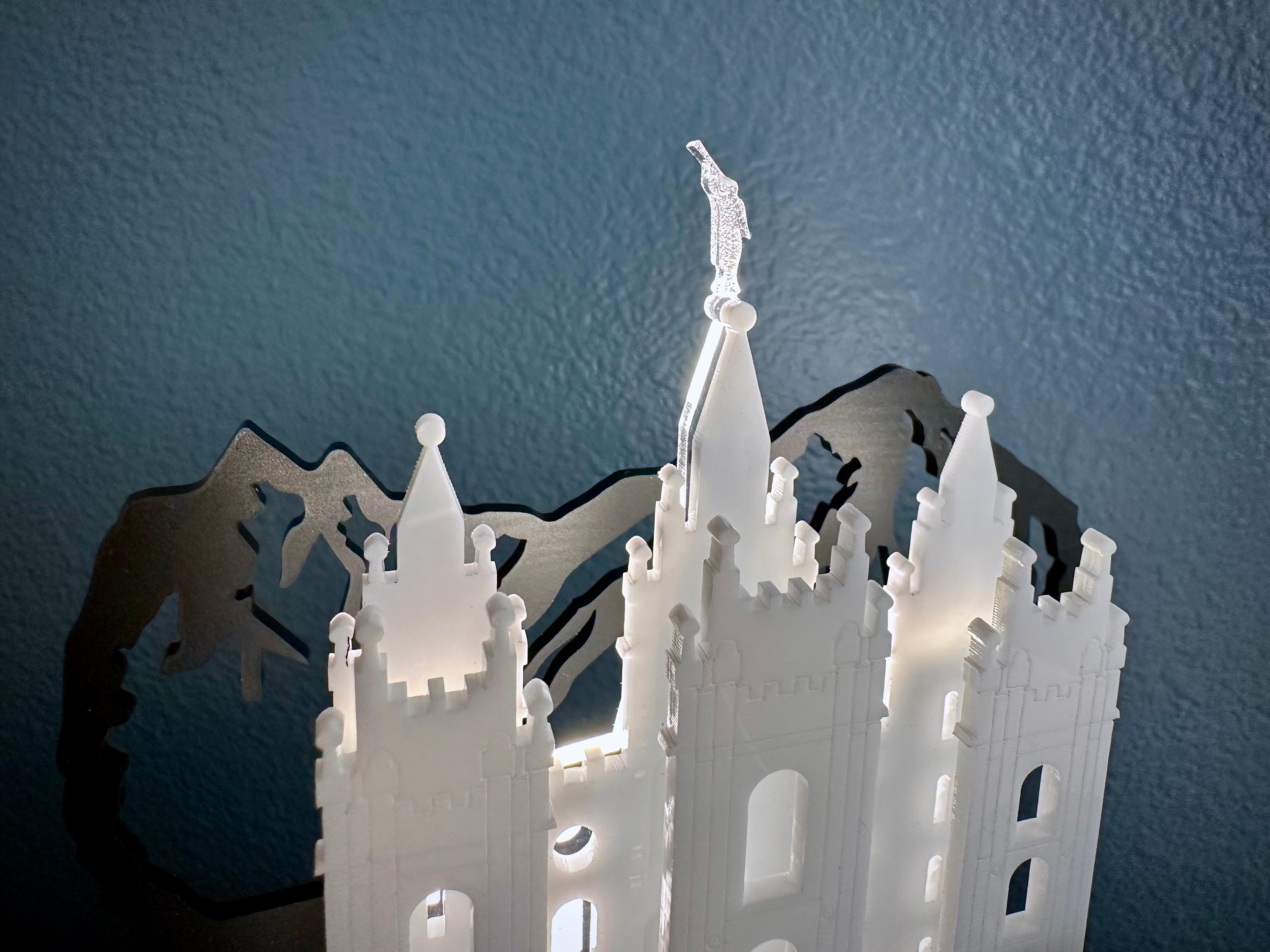 Sacred Light: Modern LDS Temple Display With Edge-lit 3D Effect - Etsy