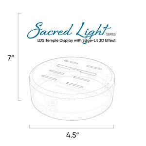 Sacred Light: Modern LDS Temple Display With Edge-lit 3D Effect - Etsy