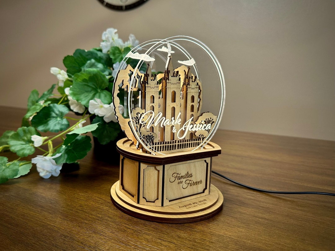 Sacred Light: LDS Temple Display With Edge-lit 3D Effect - Etsy