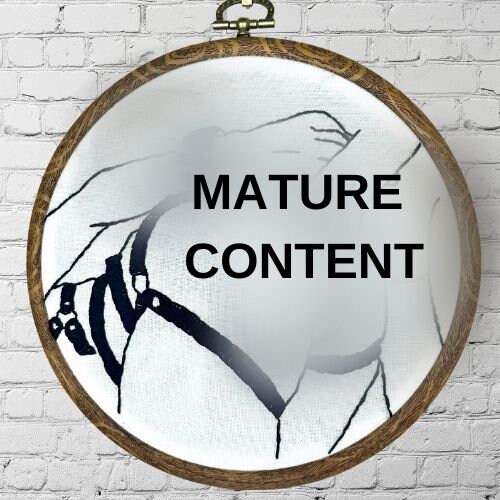 Bent Over & Strapped in Kinky Embroidery Framed bondage, BDSM, Erotic ...