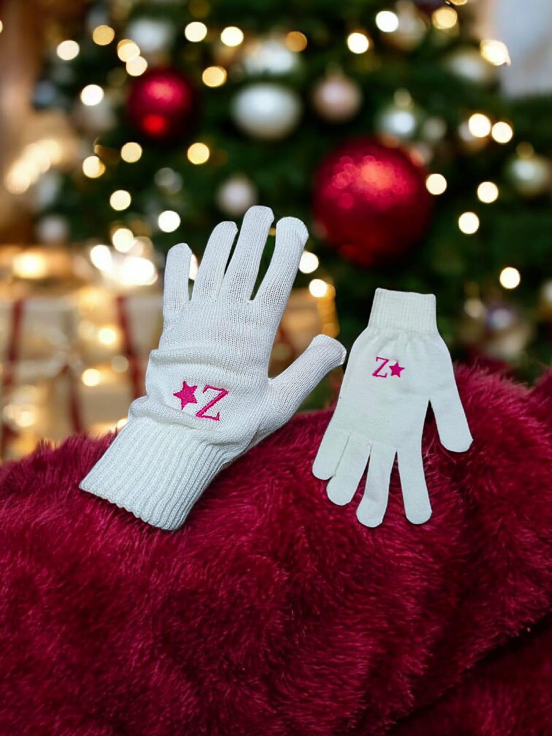 Personalized Embroidered Knit Gloves, Custom Winter Gloves - Etsy