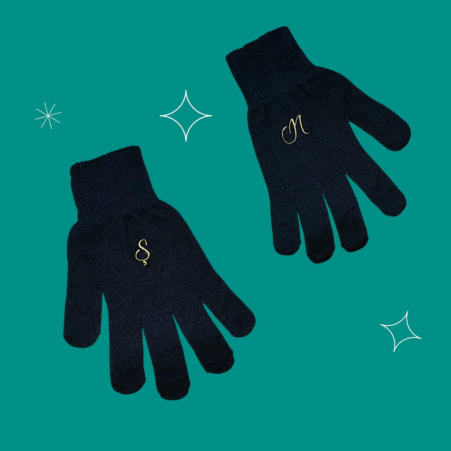 Personalized Embroidered Knit Gloves, Custom Winter Gloves - Etsy