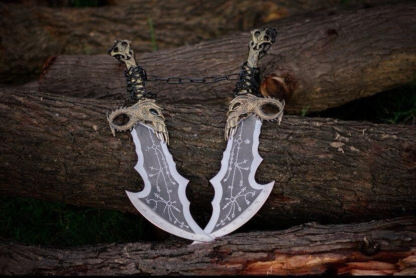 God of War Kratos Blades of Chaos , God of War Blades of Chaos Sword Pairs Blades, Kratos Metal ...