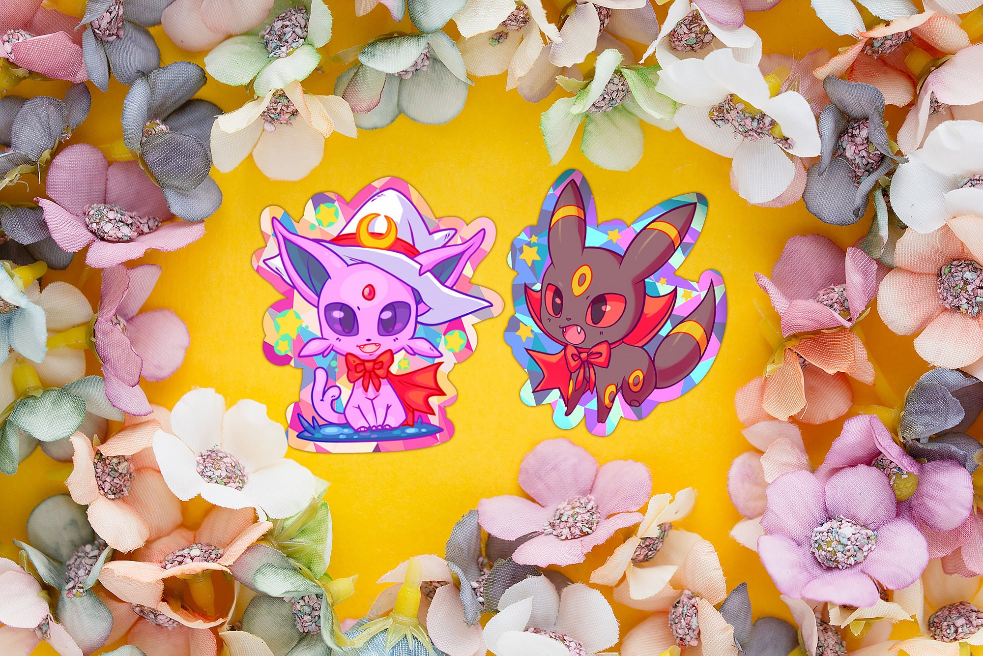 Umbreon & Espeon Stickers Set - Etsy