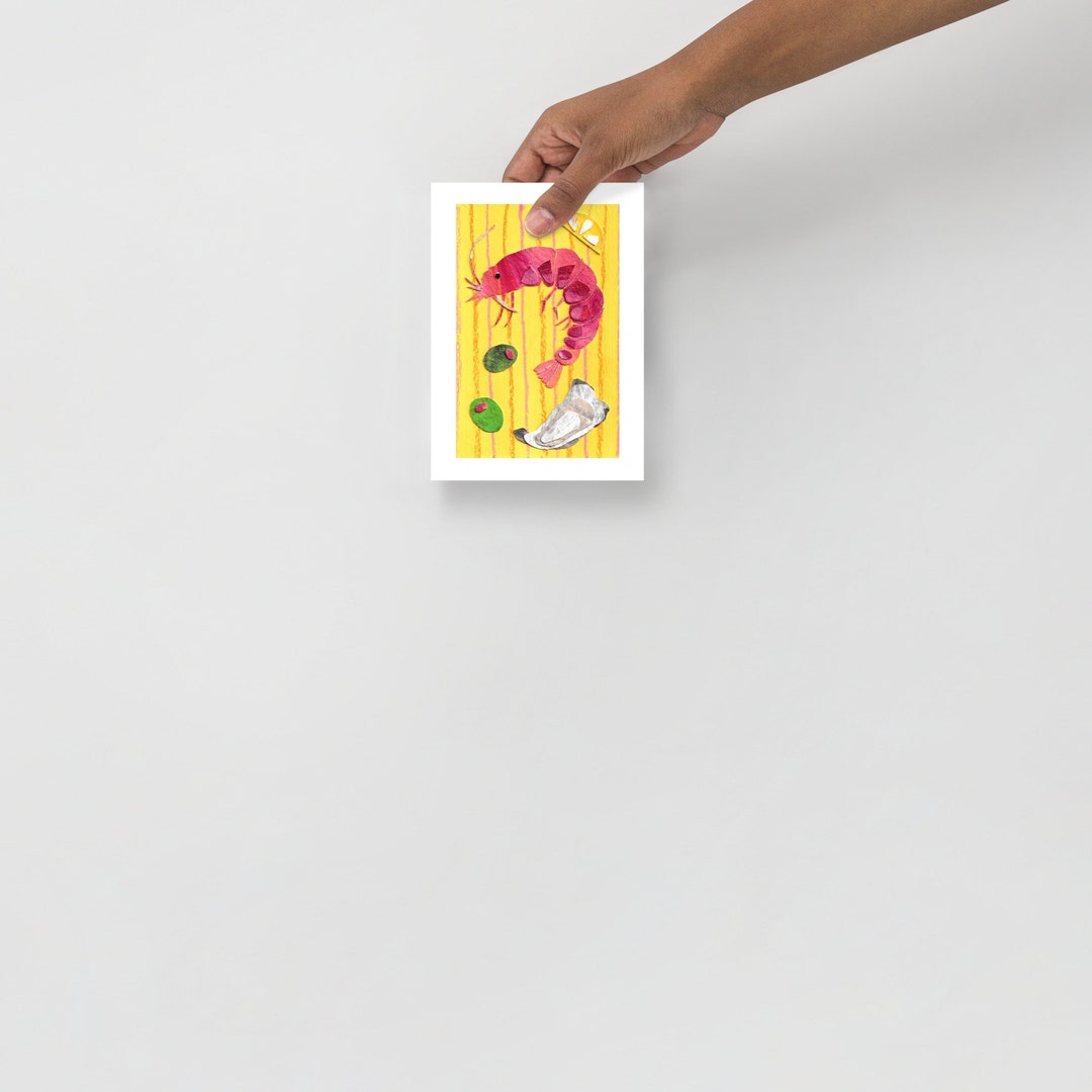 Summer Shrimp Collage / Fine Art Print - Etsy