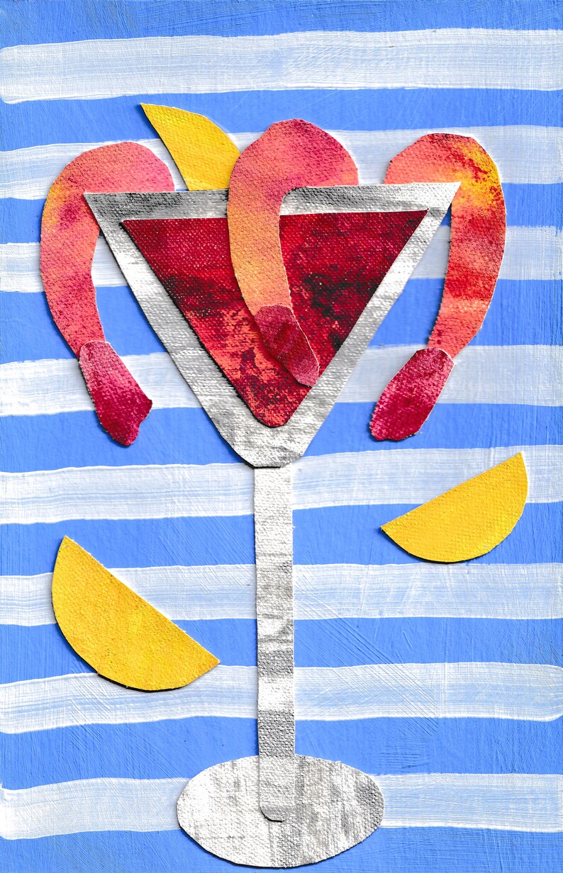 Summer Shrimp Cocktail Collage / Fine Art Print - Etsy