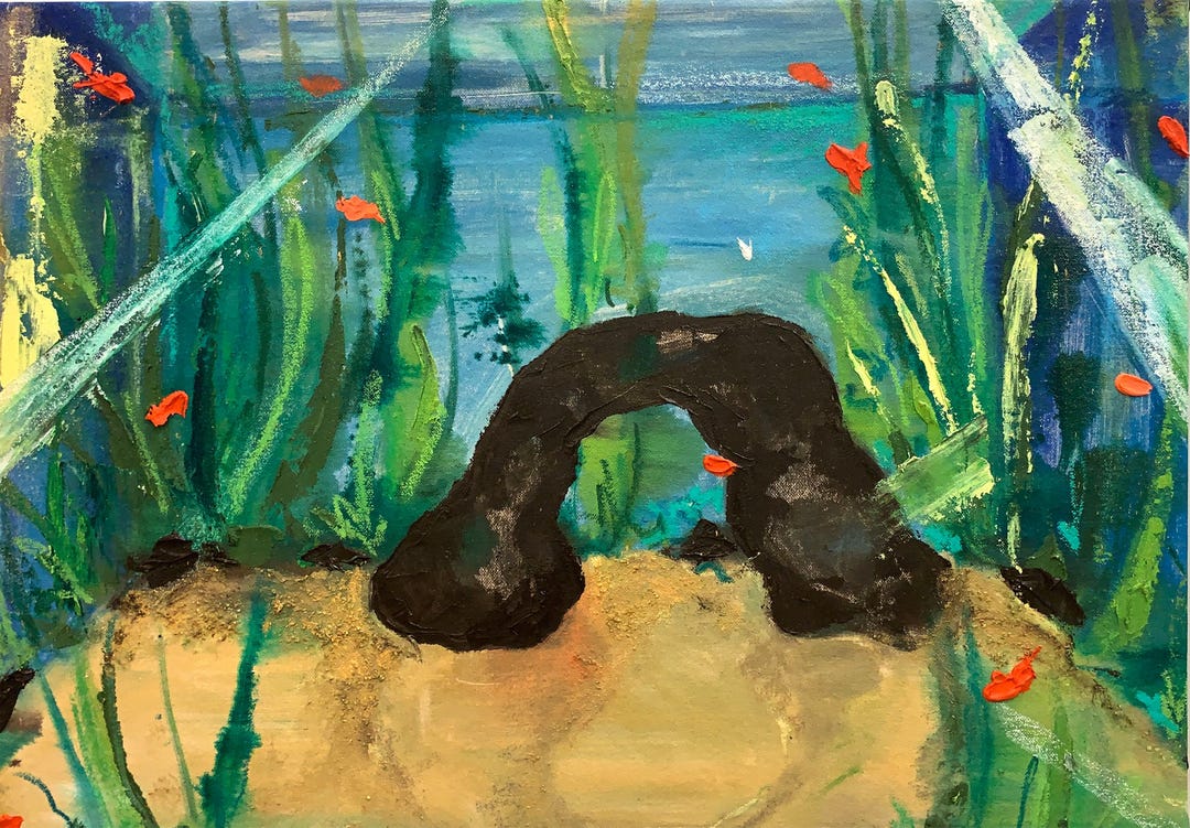 Fish Tank Art/ Monotype/ Painting/ Original Art - Etsy