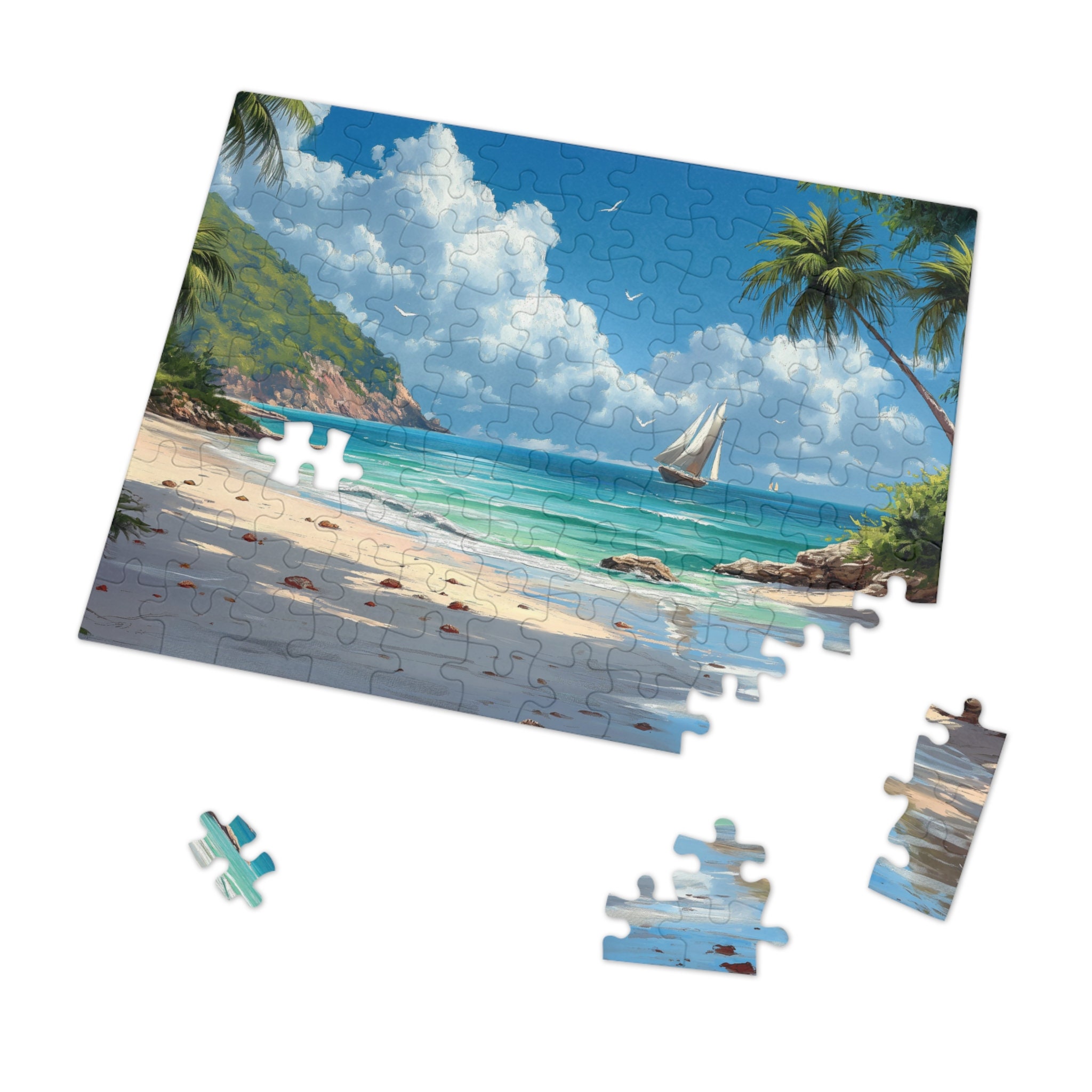 Summer Beach Jigsaw Puzzle, 30 Pieces, 110 Pieces, 252 Pieces, 500 ...
