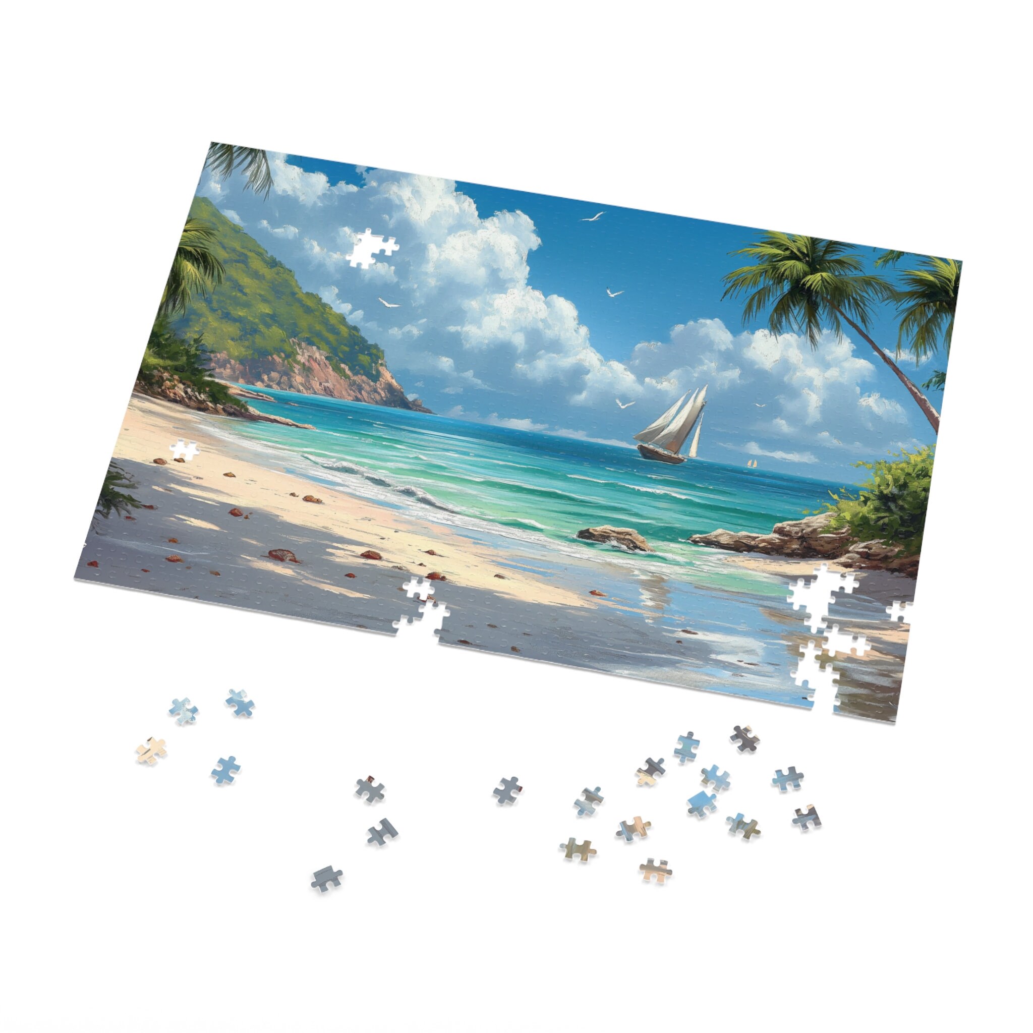 Summer Beach Jigsaw Puzzle, 30 Pieces, 110 Pieces, 252 Pieces, 500 ...