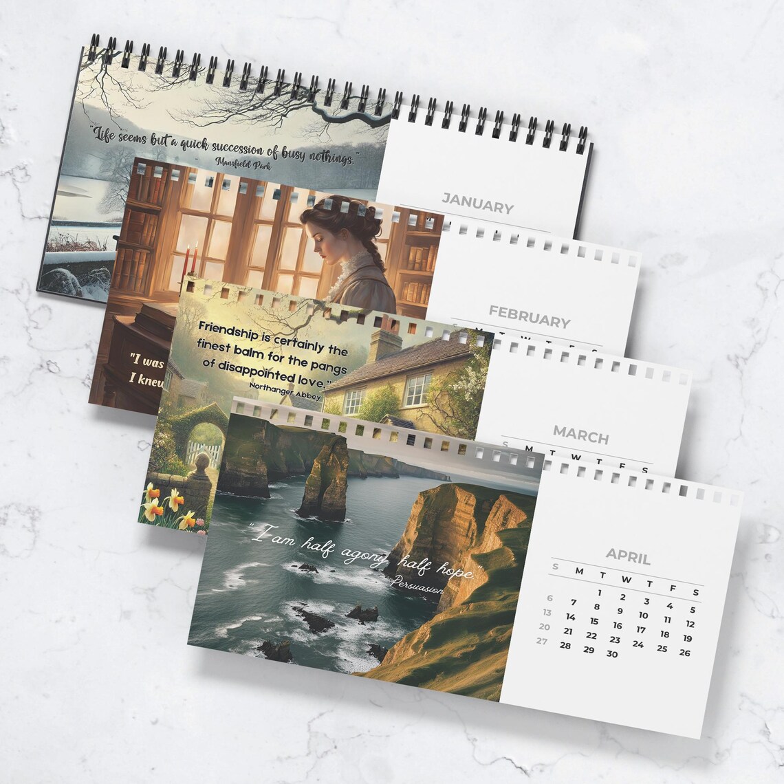 Jane Austen Desktop Calendar -- Fun Quotes and Beautiful Artwork for ...