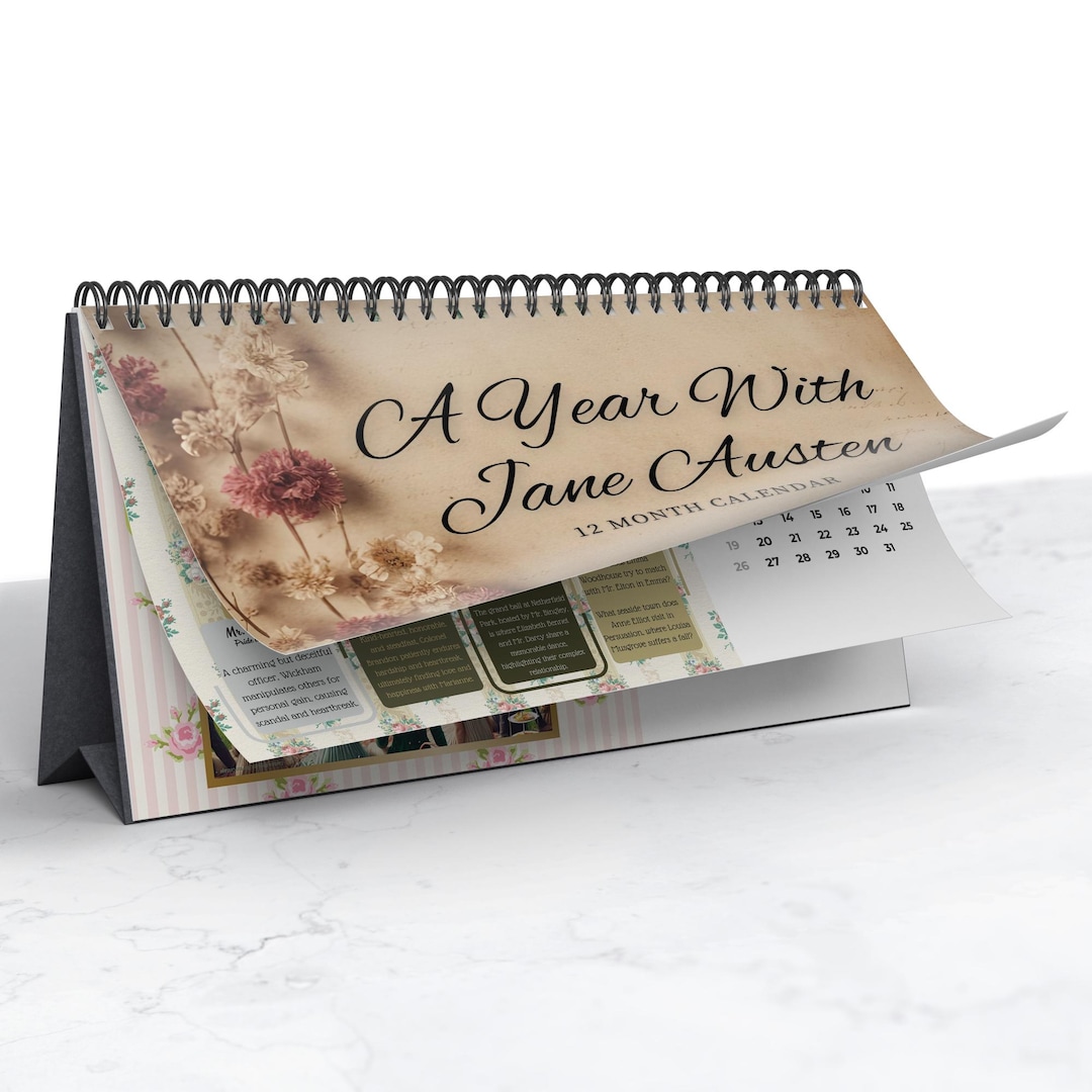Jane Austen Desktop Calendar -- Year Full of Fun Trivia & Beautiful ...