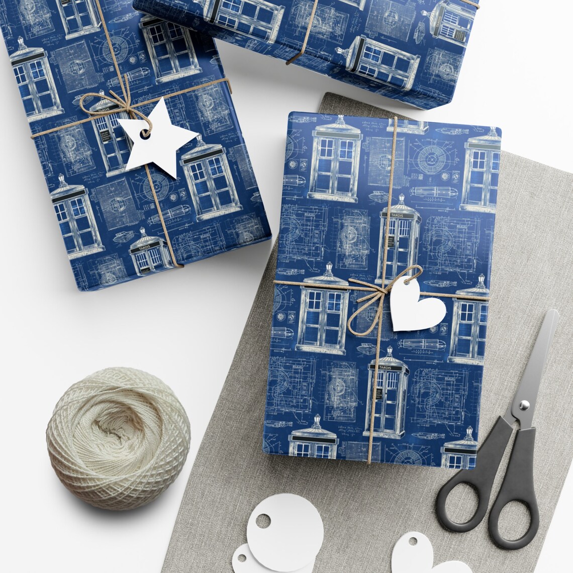 Police Box Whovian Gift Wrapping Paper - Etsy