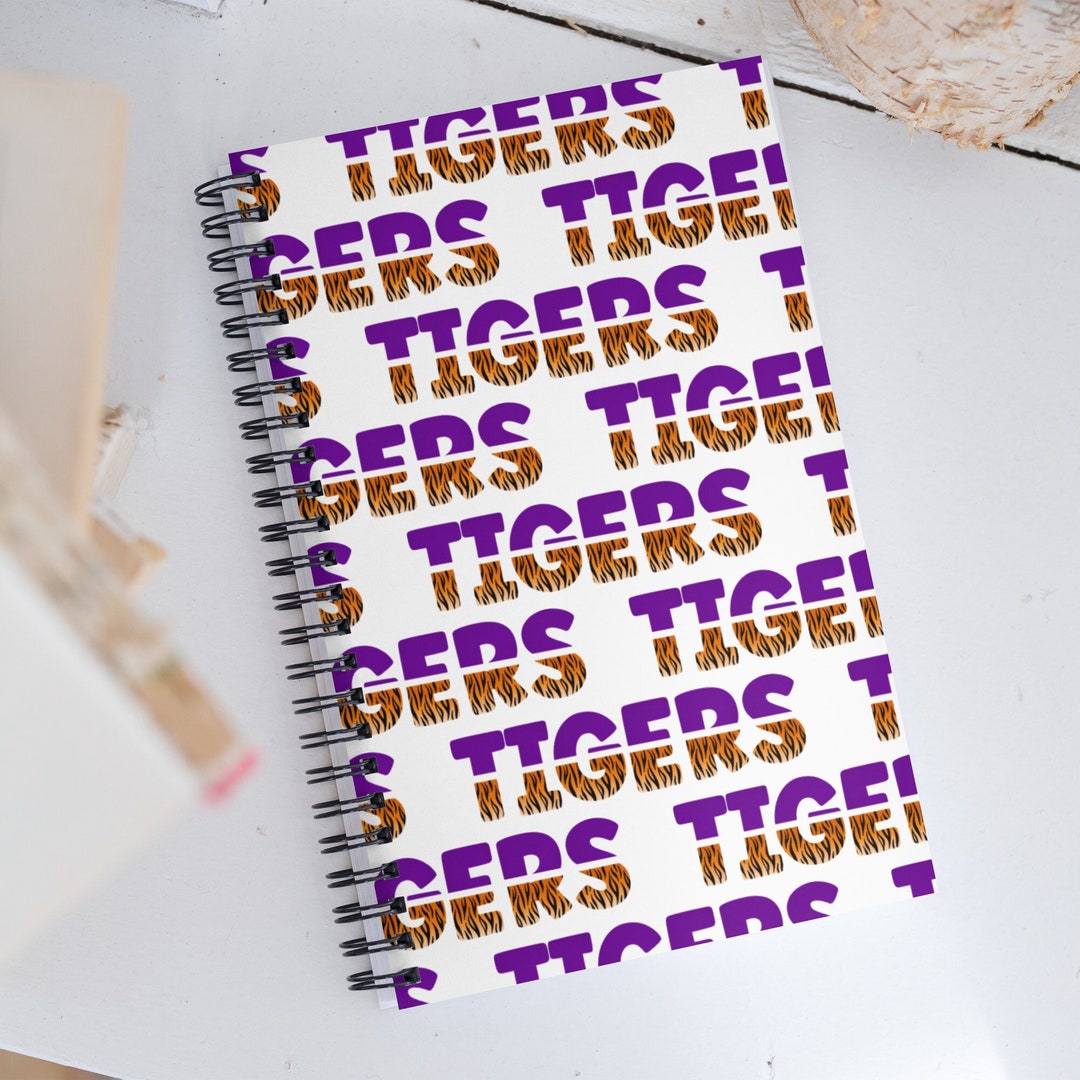 Tigers Spiral Notebook - Purple and Tiger Stripes - Etsy