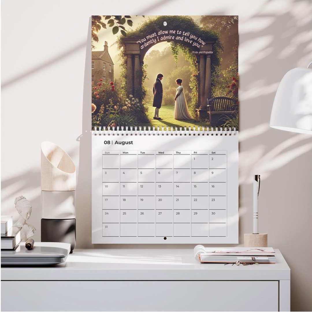 Jane Austen Wall Calendar -- Monthly Calendar With Beautiful Pictures ...