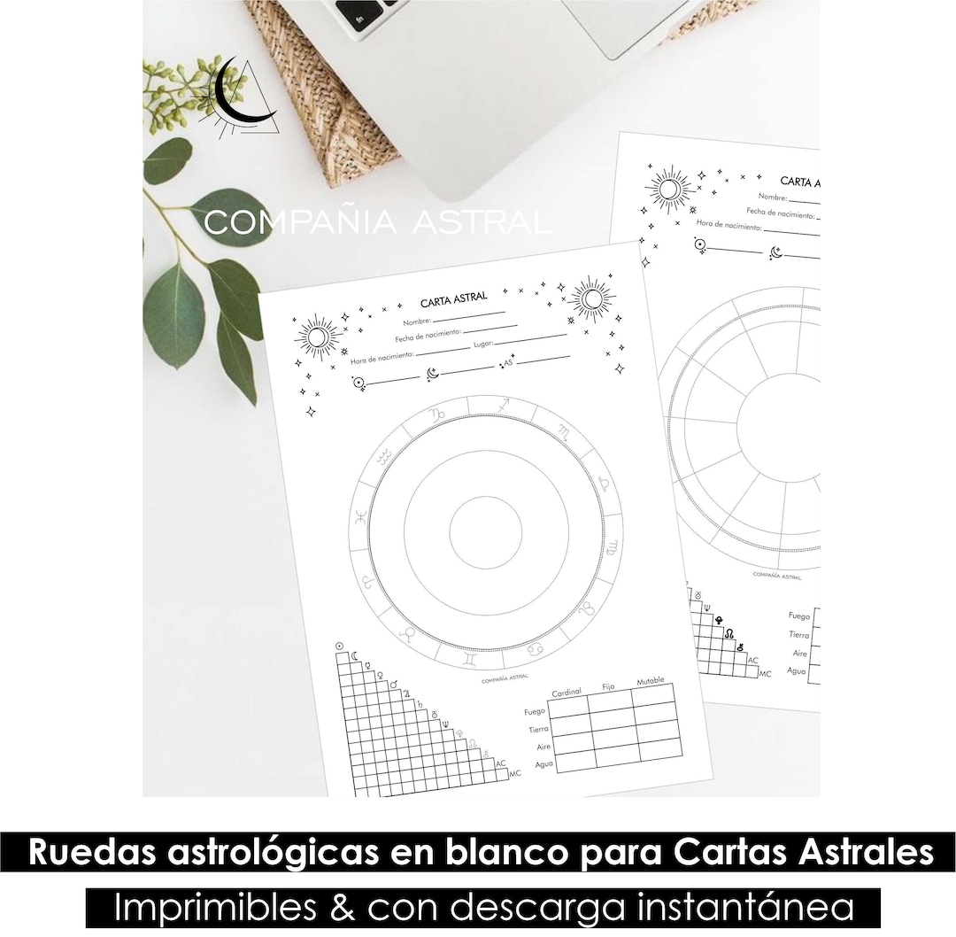 Printable and Blank Astrological Wheels to Make Astrological Charts - Etsy