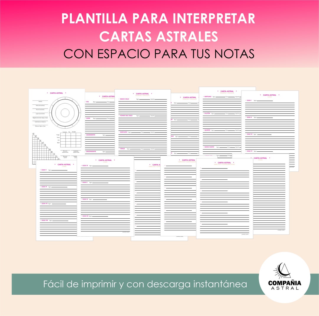 Printable Template to Make Astral Chart/astrology Worksheets ...