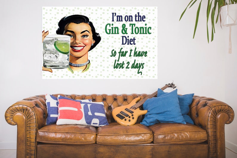 Gin and Tonic Drinking Flag - Etsy