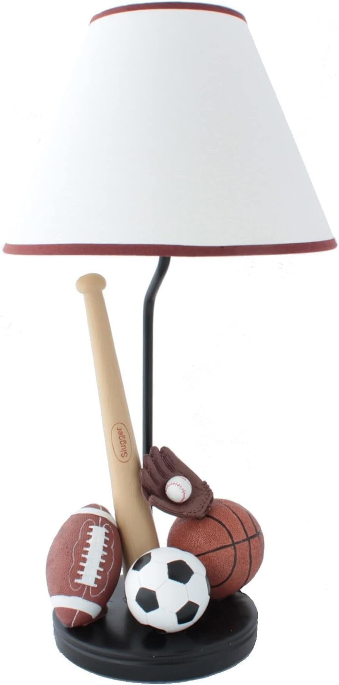 Sports Table Lamp With Matching Night Light - Fantastic Hand Painted ...