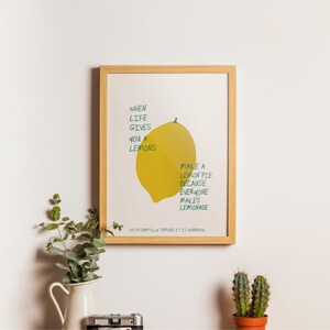 Digital Poster for Print - When Life Gives You a Lemon, Make a Pie ...