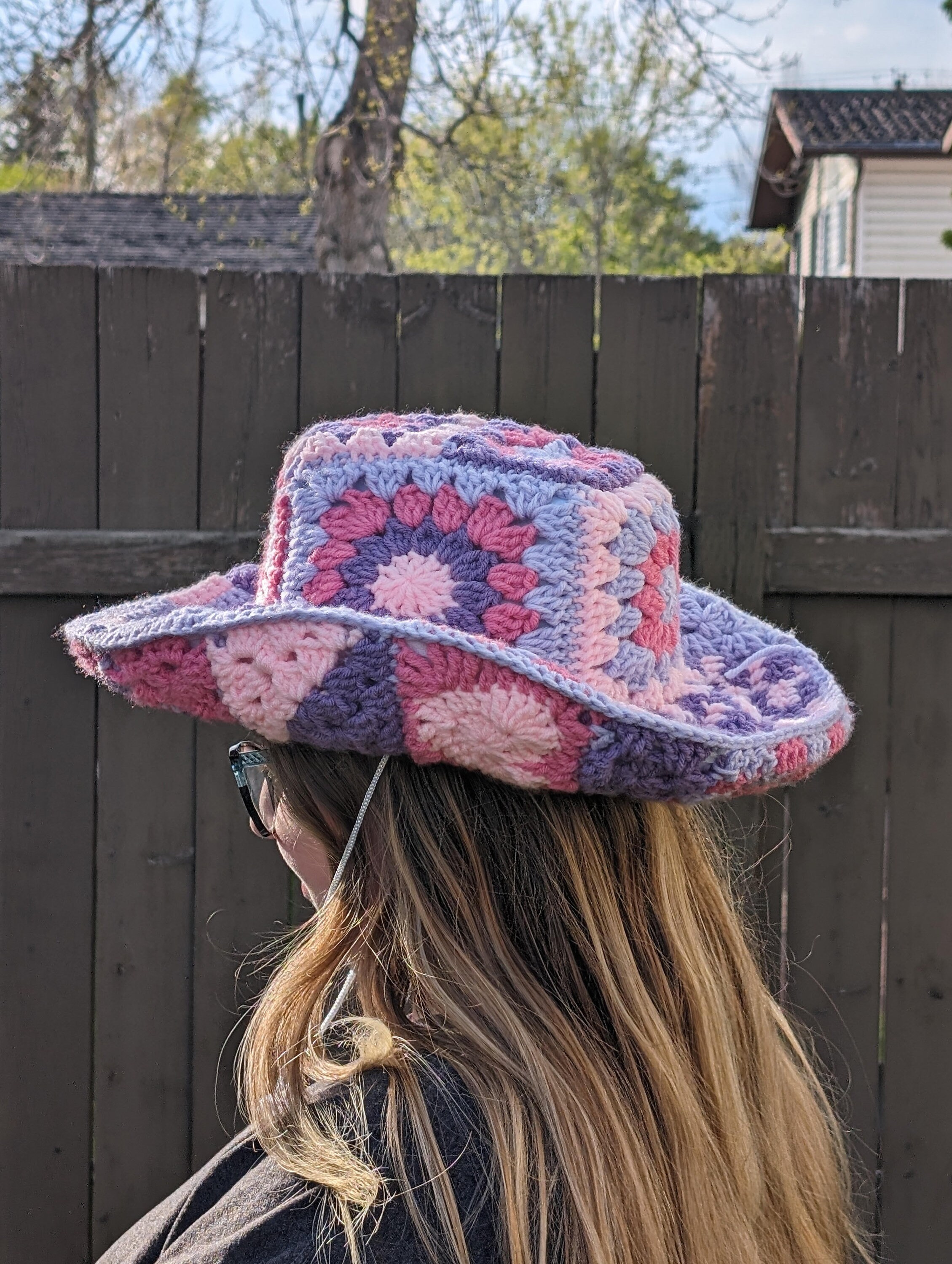 Crocheted Patchwork Cowboy Hat Calgary Stampede - Etsy