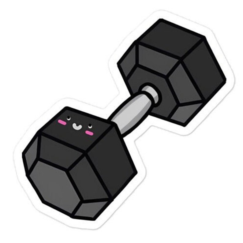 Dumbell Sticker - Etsy