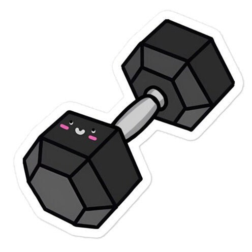 Dumbell Sticker - Etsy