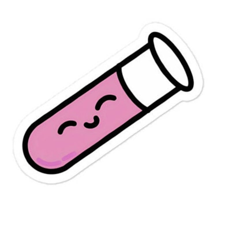 Cute Test Tube | Sticker - Etsy