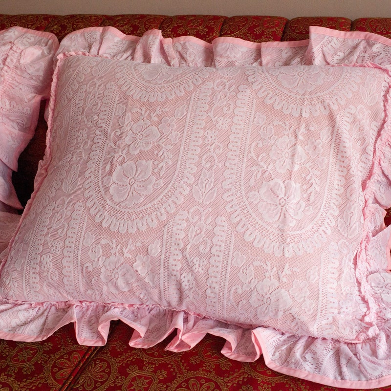 Satin Ruffle Pillows - Etsy