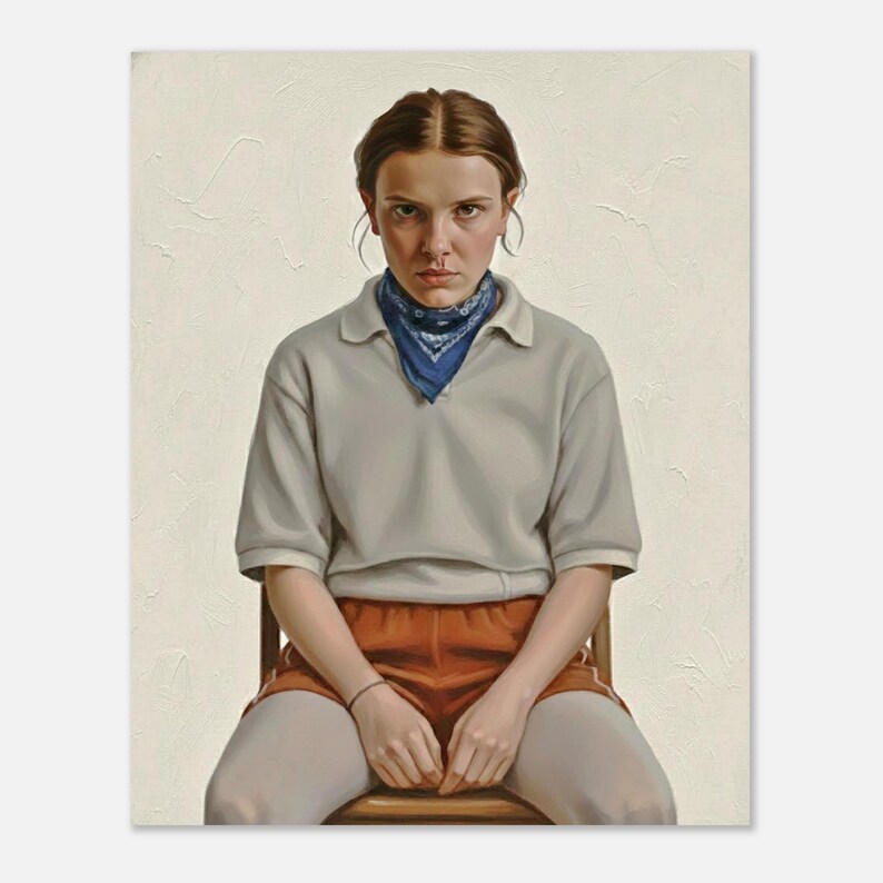 Eleven | Stranger Things Season 5 Cast | Oil Painting Style Portrait on ...