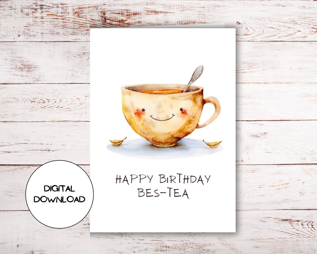 Happy Birthday Digital Card for Bestie L Printable Funny Greeting ...