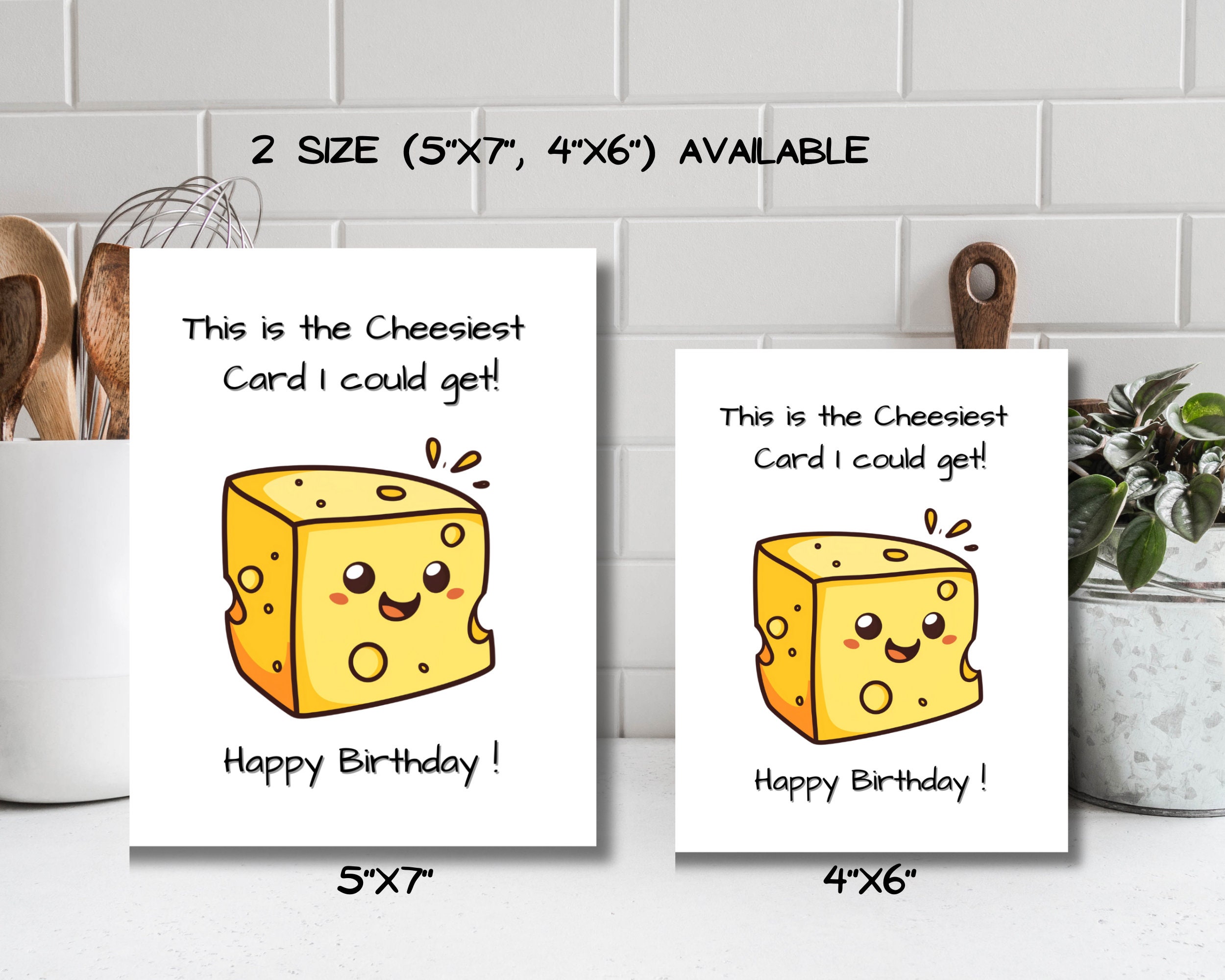 Digital Cheesiest Birthday Card L Cute Cheese Card L Envelop Included L ...