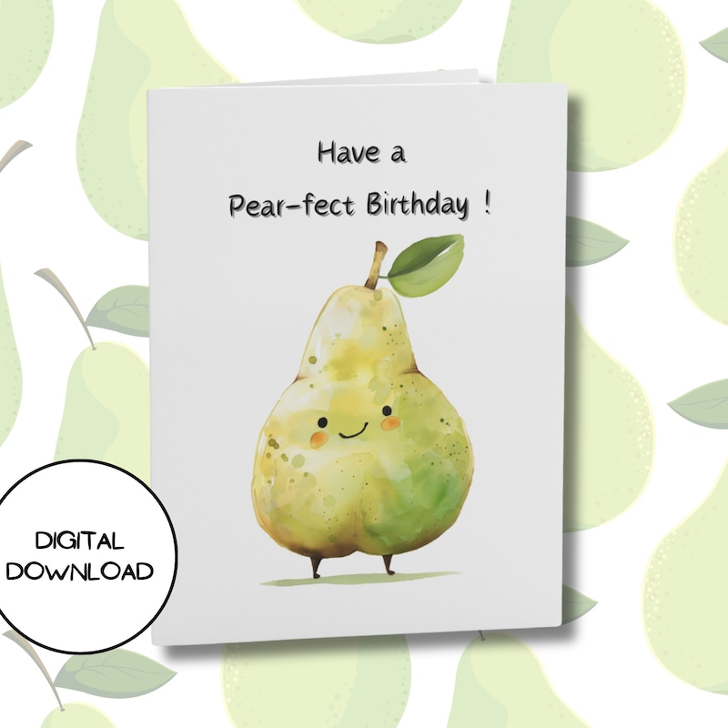 Pear Pun Card - Etsy