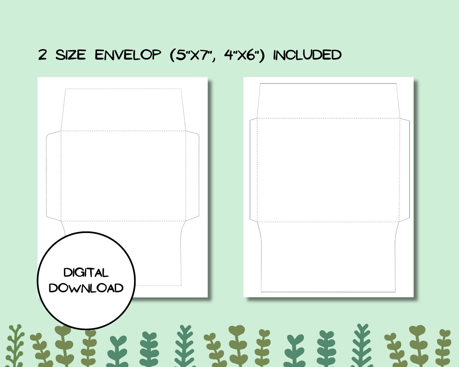 5 Printable Birthday Card Set L Cute Birthday Message L Envelop ...