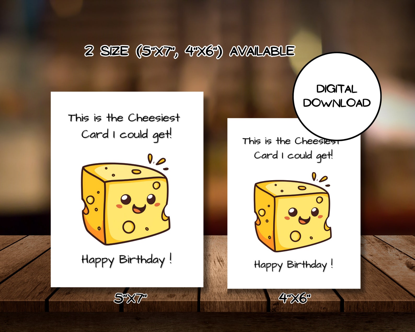 5 Printable Birthday Card Set L Cute Birthday Message L Envelop ...