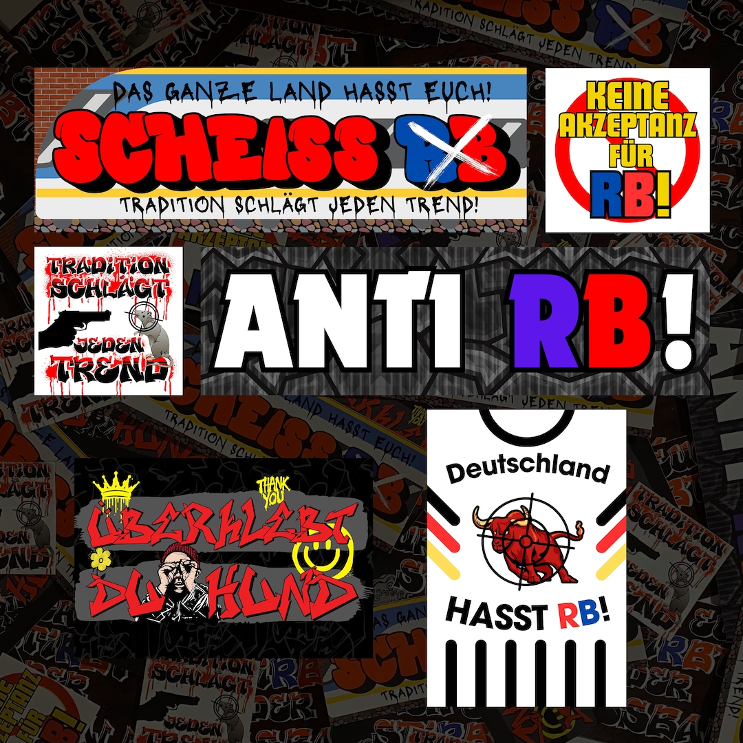 Anti RB Mix Sticker Aufkleber 50 Stk. Set Anti Leipzig Anti RBL Kleber ...