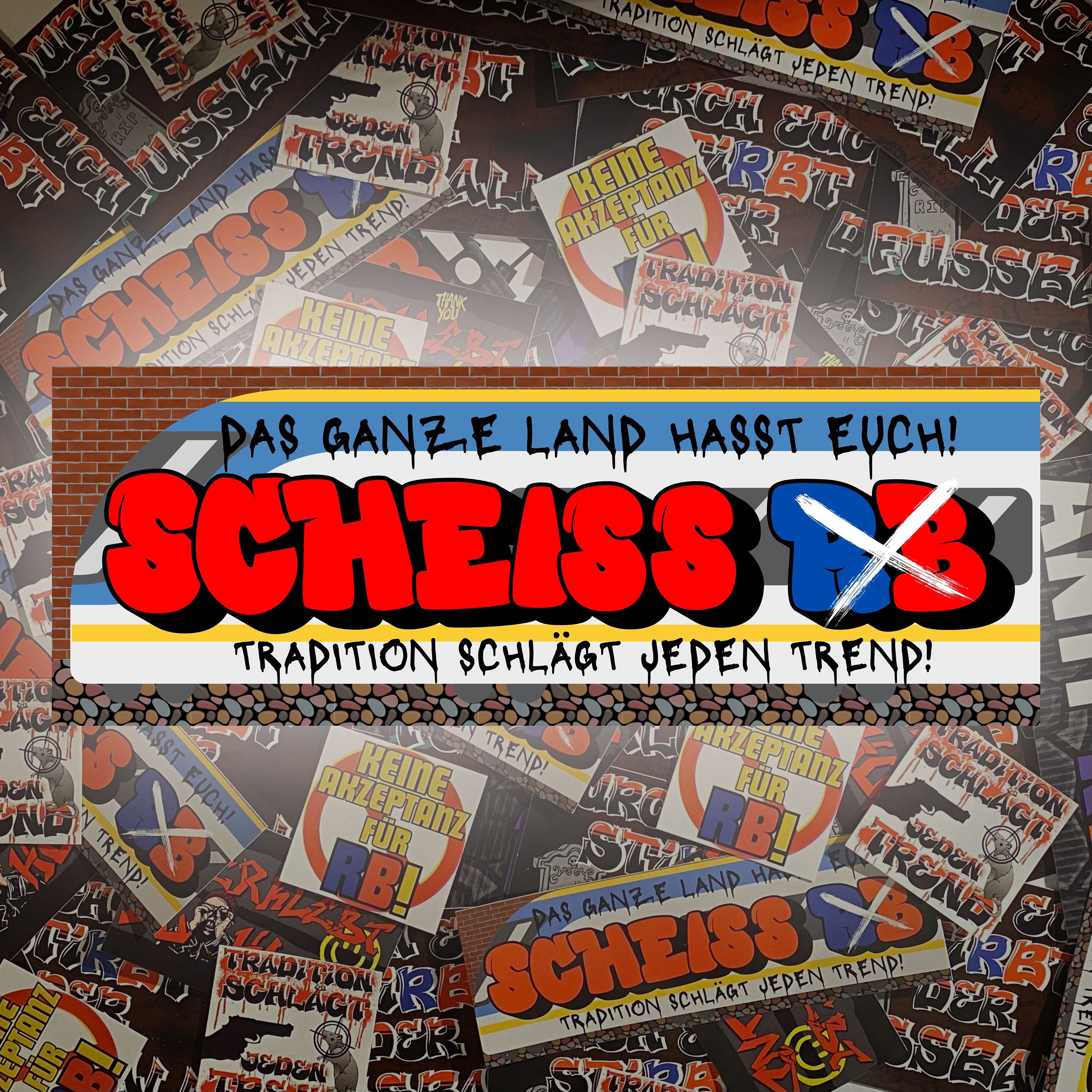 Anti RB Mix Sticker Aufkleber 50 Stk. Set Anti Leipzig Anti RBL Kleber ...