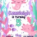 Axolotl Birthday Invitation Under the Sea Axolotls With Fish and ...