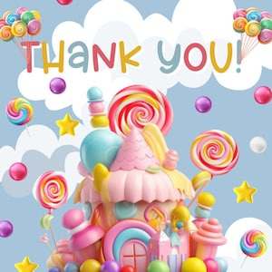 Candyland Birthday Invitation Sweets and Candy Theme Birthday Candy ...