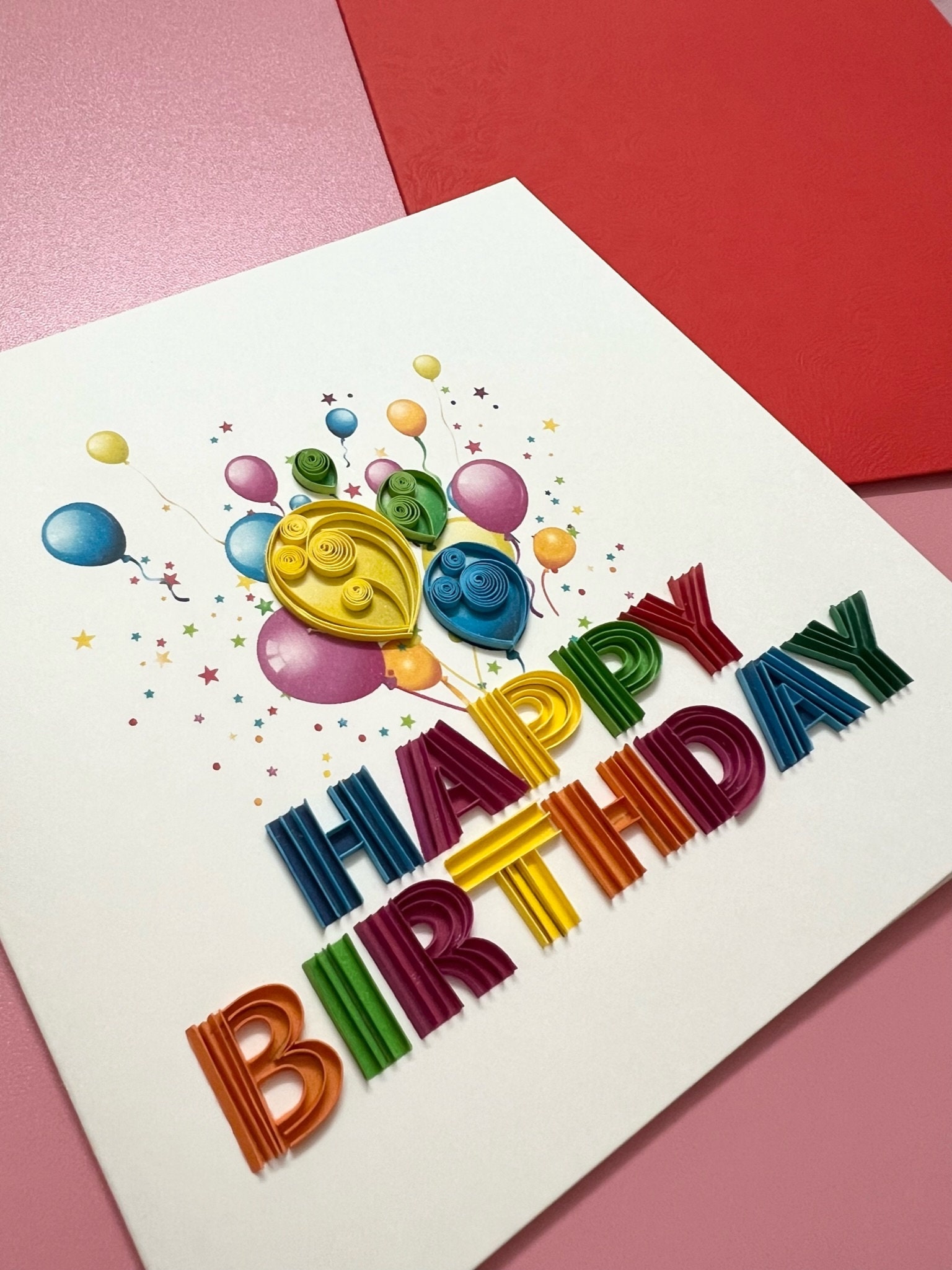 Handmade Happy Birthday Card - Etsy