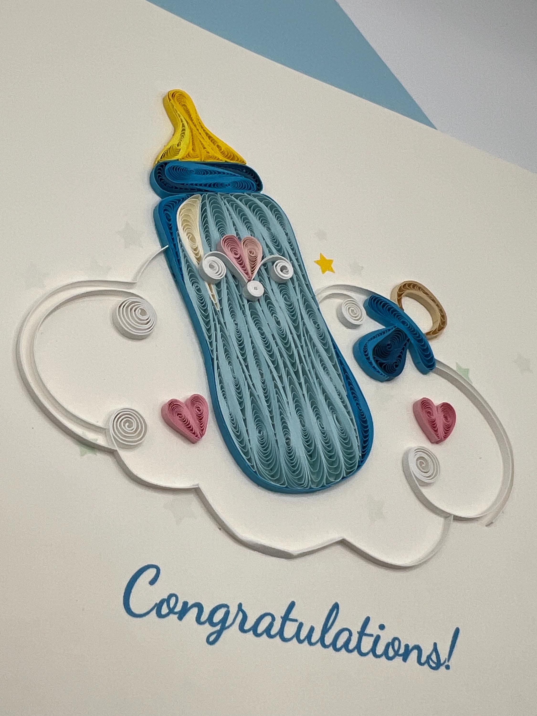 Handmade Baby Shower Card - Unique & Personalized Baby Boy or Girl ...