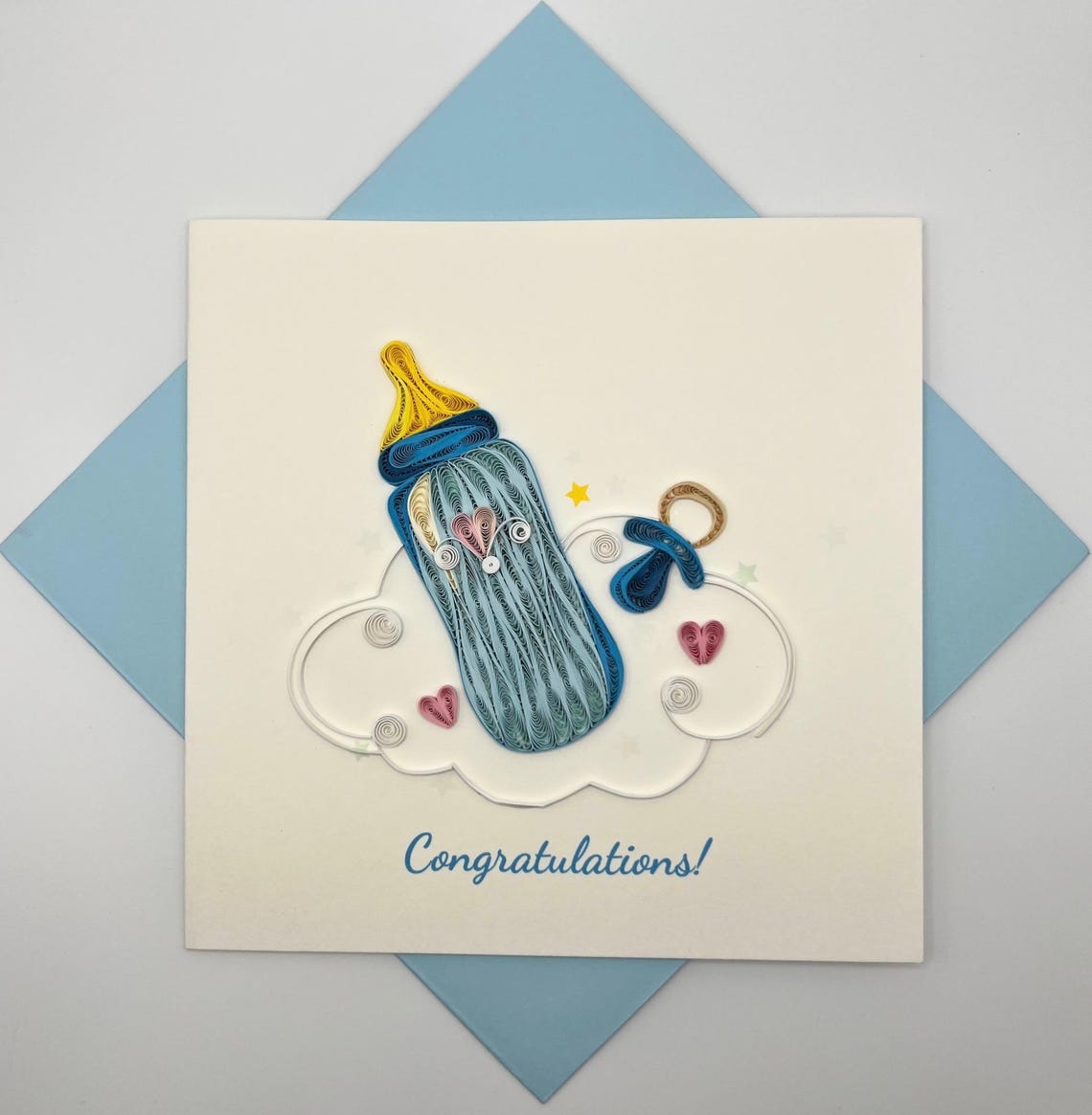 Handmade Baby Shower Card - Unique & Personalized Baby Boy or Girl ...