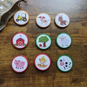 Memory Match Game - on the Farm - Etsy